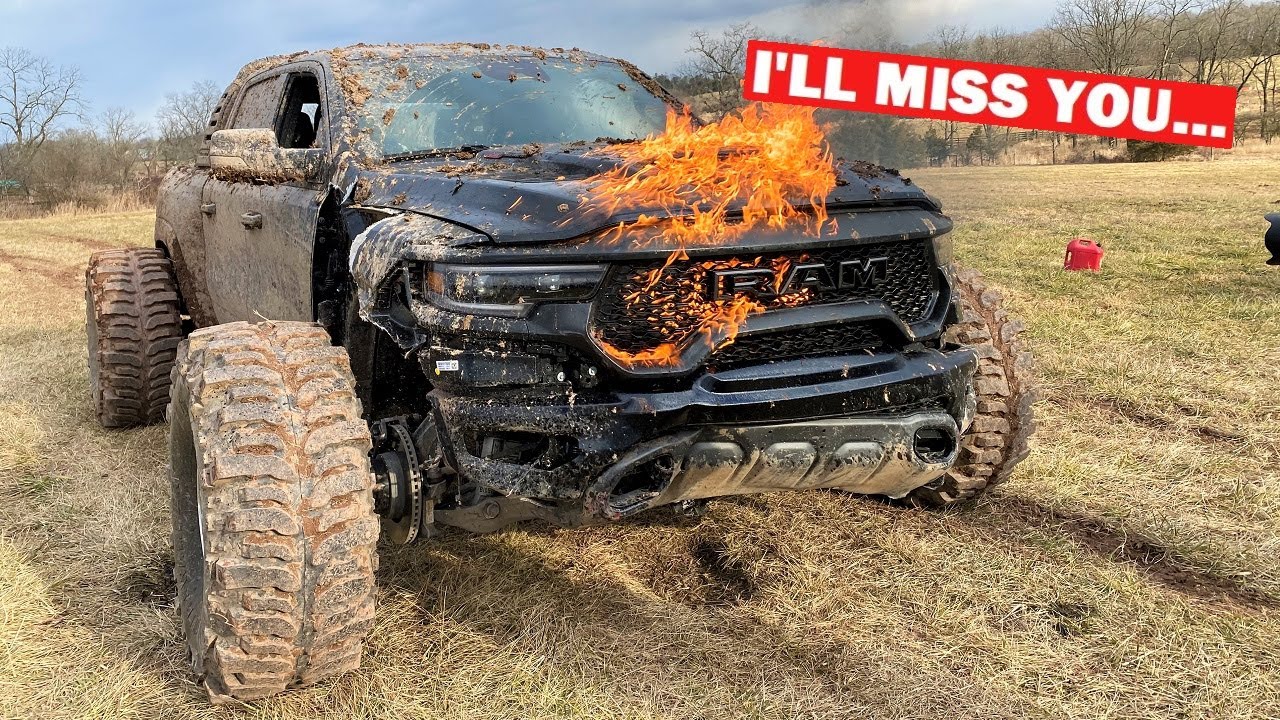 RAM 1500 TRX's Ordeal Isn't Over, Ends Up in Flames - autoevolution