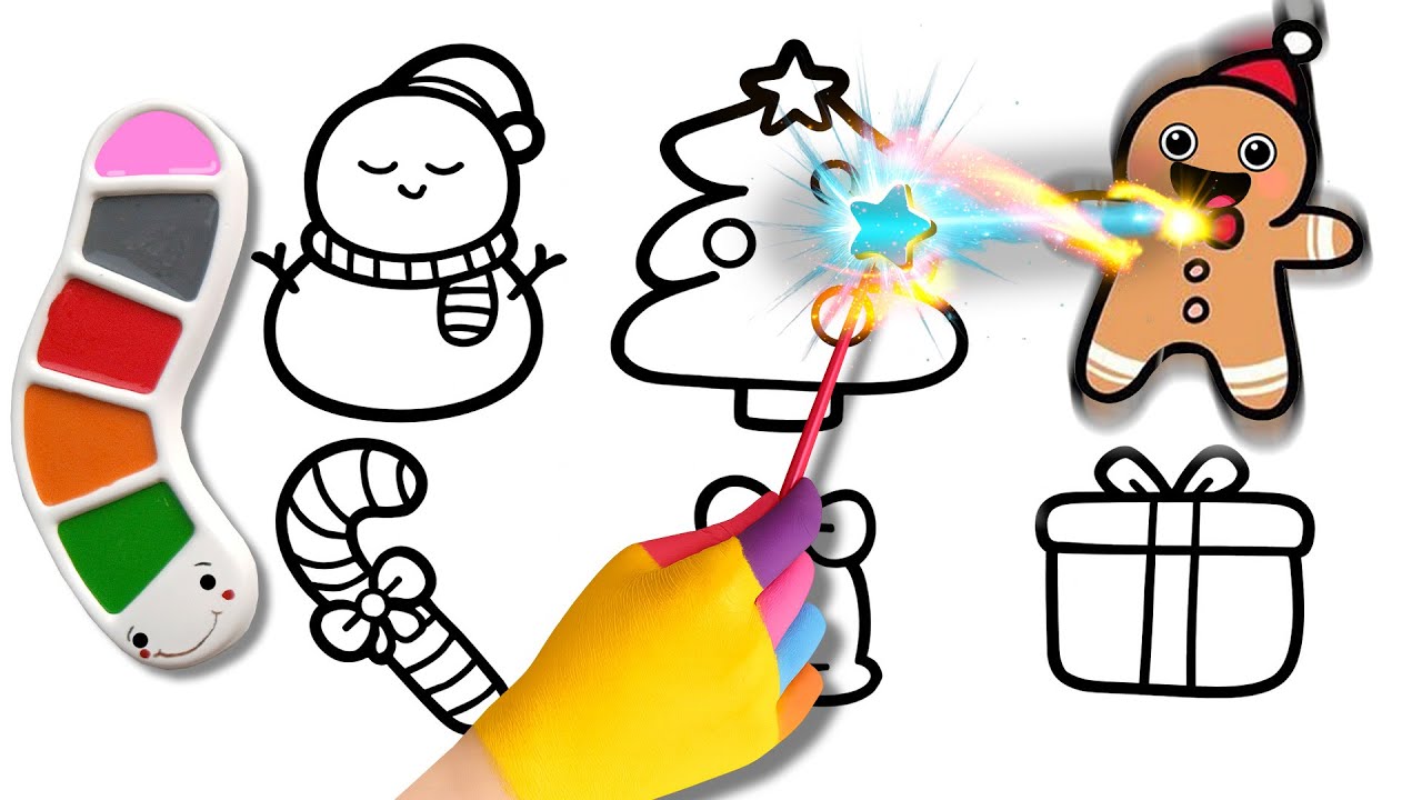 Draw, Color & Bring Christmas Characters to Life 🎄#1