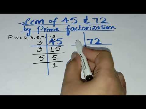 Lcm of 45 and 72 | by prime factorization | in Urdu/Hindi |