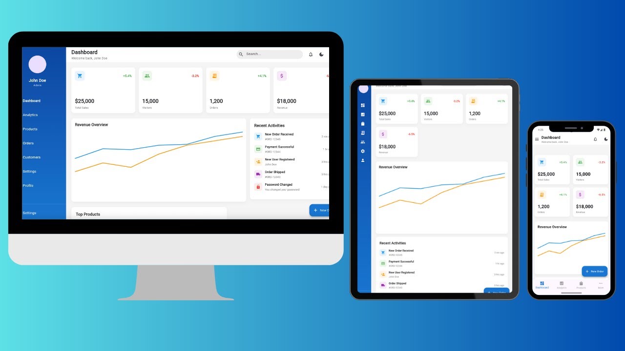 Complete Responsive Dashboard In Flutter Tutorial