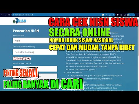Cara Cek NISN Siswa Online TERCEPAT & TERMUDAH 2024! (Pasti Berhasil)