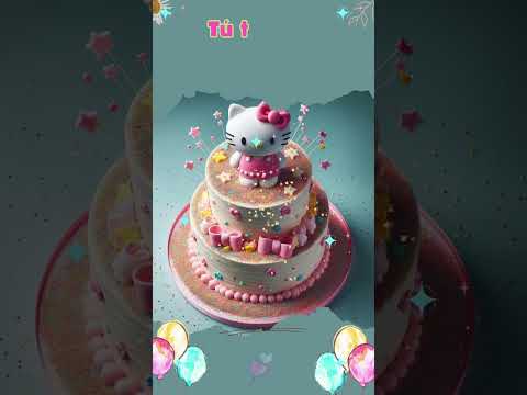Hello kitty Pastel Feliz Cumpleaños Celebración