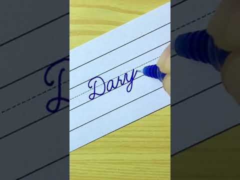 “Darya” How to write Beautiful Name in English Cursive Writing | Cursive Handwriting Practice