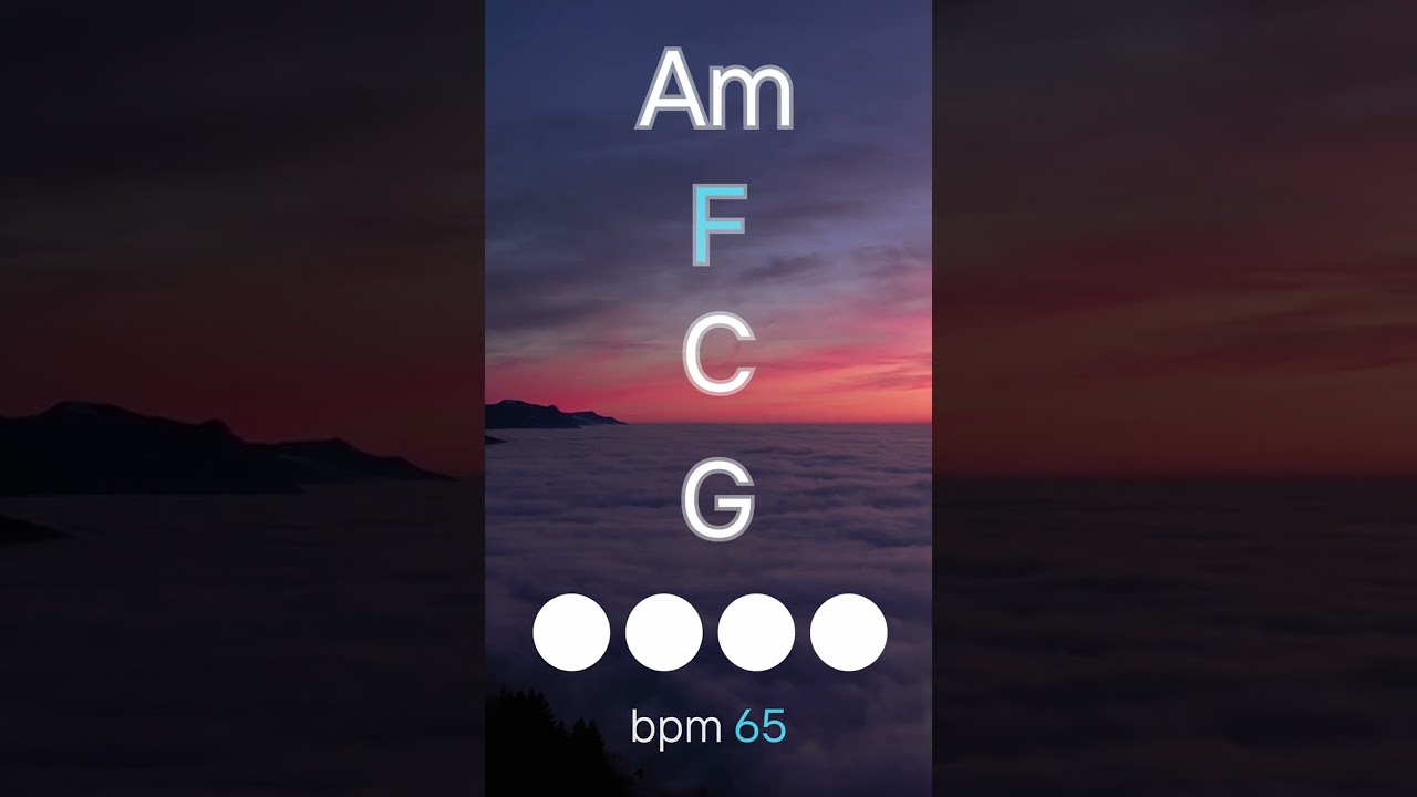 🎸 EASY GUITAR BACKING TRACK IN A MINOR – 65BPM 🎶