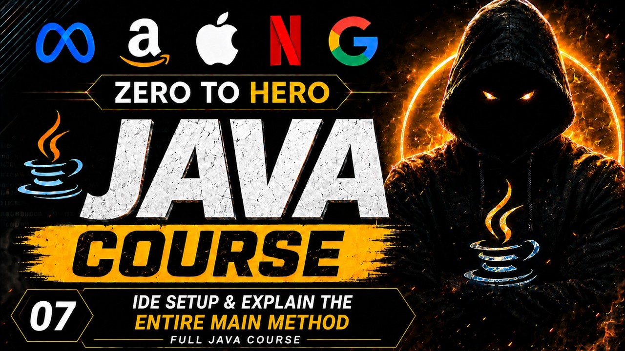 7. IDE Setup and Explained Main Method || Full Java Course