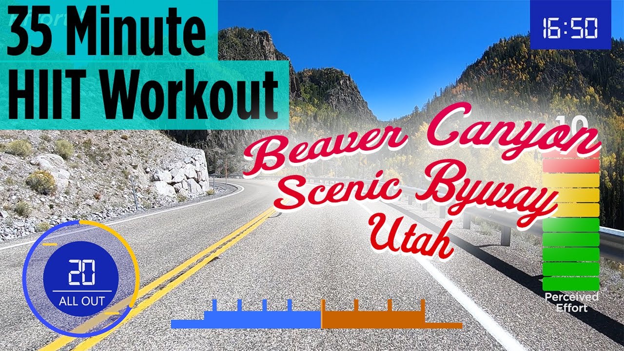 35 Minute Indoor Cycling HIIT Workout | Beaver Canyon, Utah