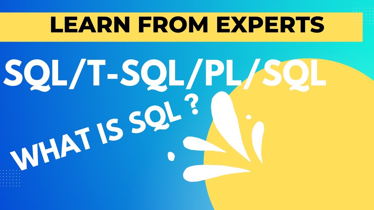 What is SQL | What is SQL/T-SQL/PL-SQL | #sqlserver #sql