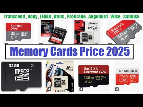 Memory Cards Price in Pakistan 2025 , Sony , LEXAR , Attus , ProGrade , Angelbird , Wise , SanDisk