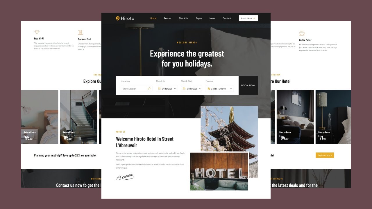 Multi-Page Travel Website Using HTML CSS & JavaScript || Free Source Code