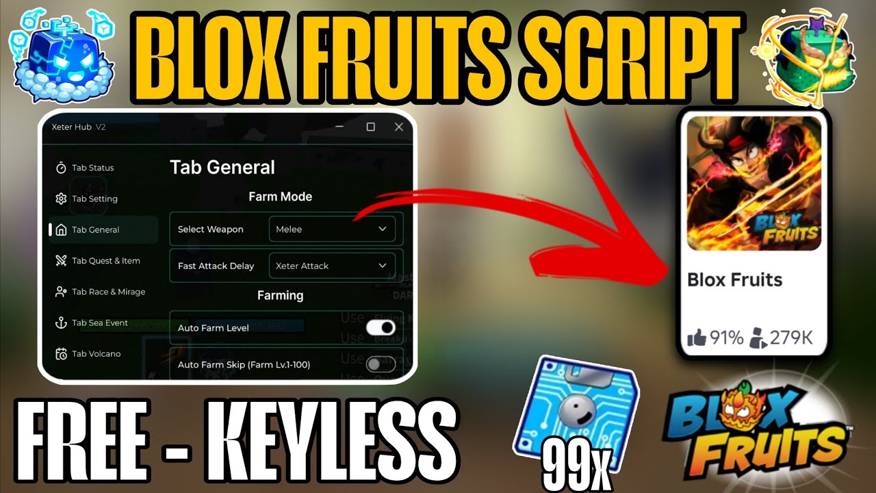 [🌐👑] Xeter Hub – Blox Fruits Script (No Key) [🎉]  #bloxfruitsbloxfruits
