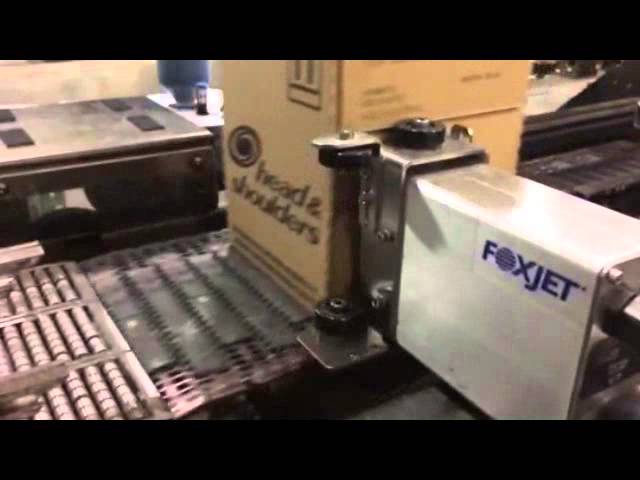 Model 252 Labeler - Printing and Applying Labels On Cartons of Water ...