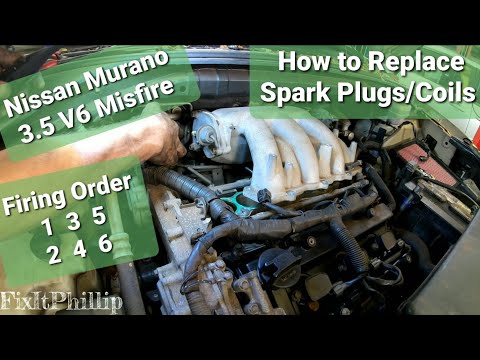 Nissan Murano Spark Plug and Ignition Coil Replacement Misfire 3.5 Firing order