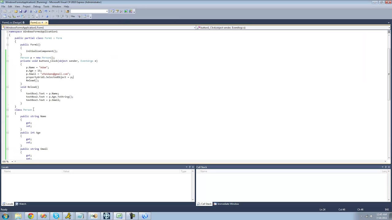 C# Beginners Tutorial   102   Property Grid   YouTube