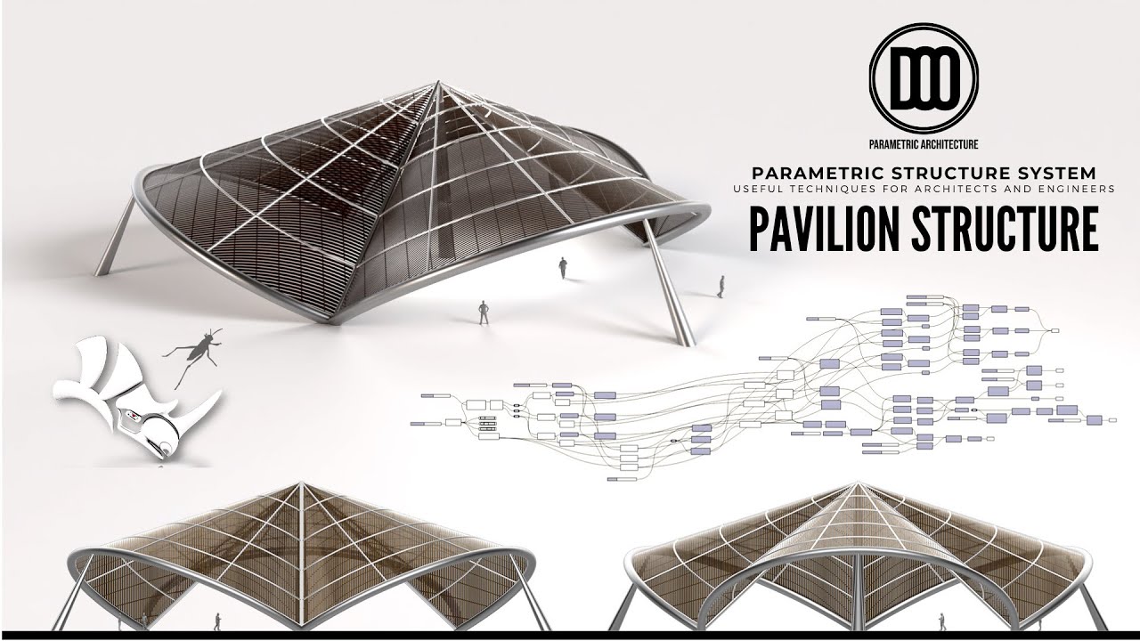 Grasshopper for Rhino 7 3D Truss Tensile Structure Parametric Architecture and Design