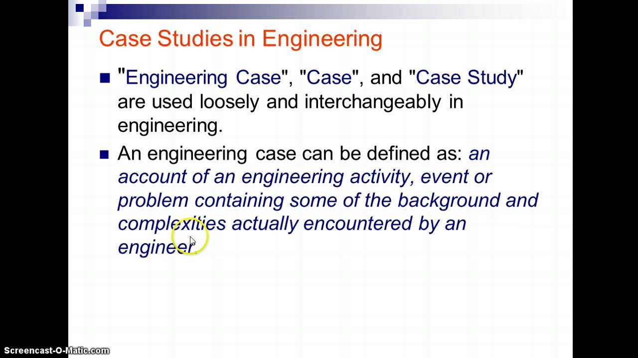 Engineering Case Studies