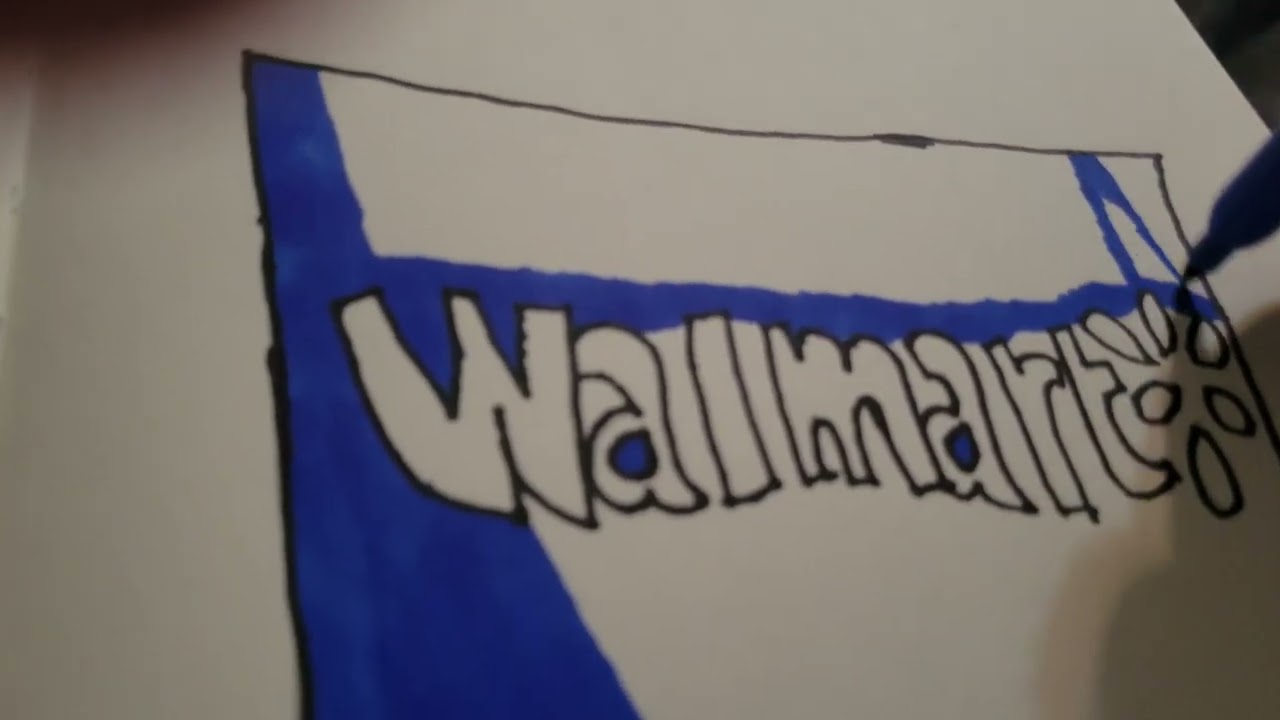 How To Drawing Walmart Logo In Coloring.