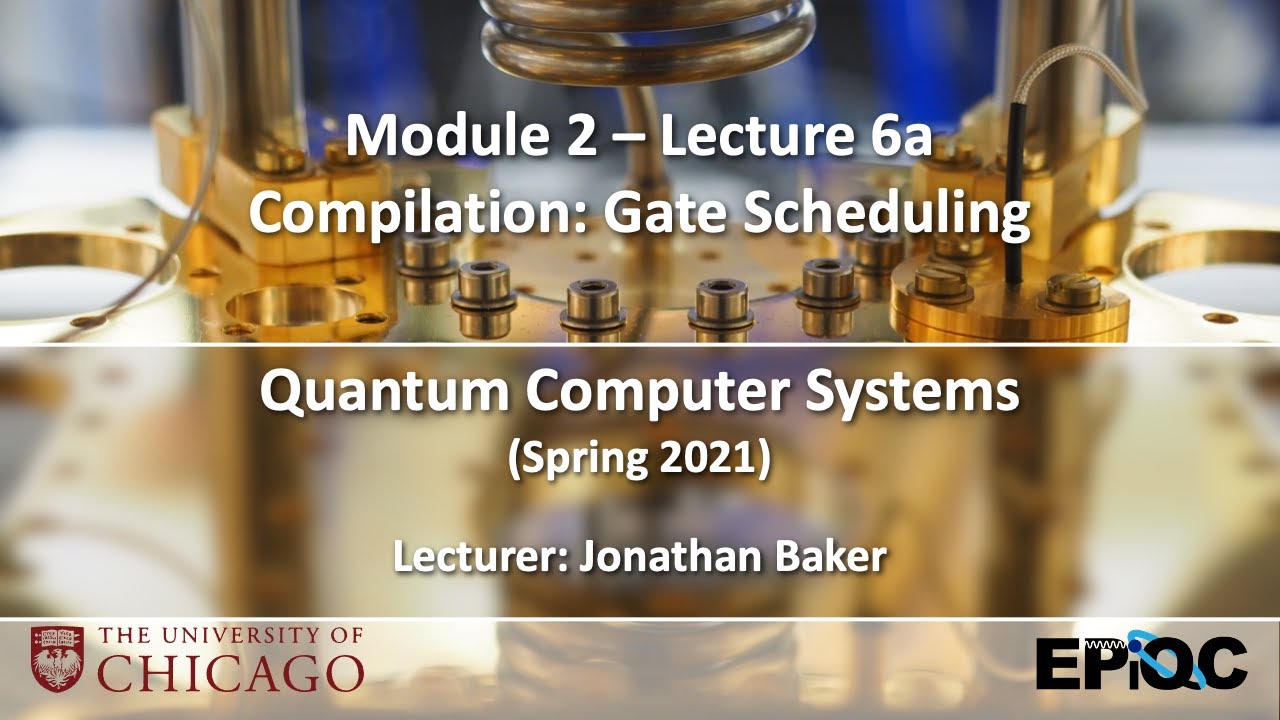 Lecture6a: Compilation: Gate Scheduling | Quantum Computer Systems @ UChicago, Jonathan Baker