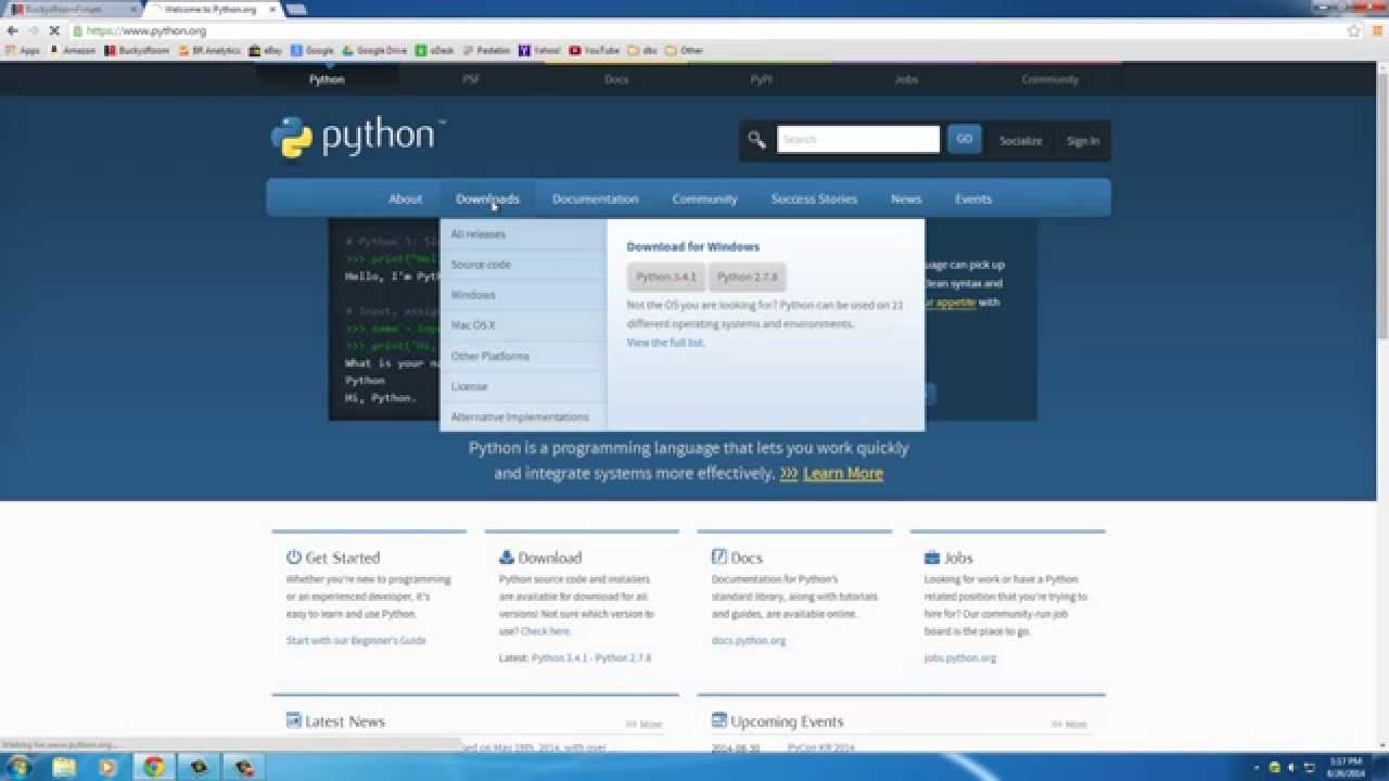 Python Programming Tutorial - 1 - Installing Python