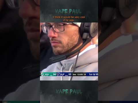 Mike McDaniel was really hitting a vape during a NFL game!?? #nfl #vape #mikemcdaniel