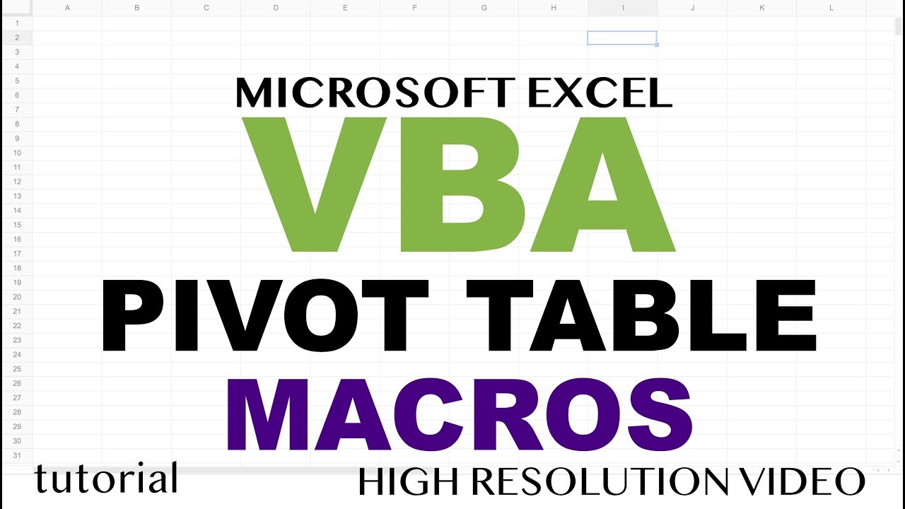 Excel Macro - Pivot Table, Dynamic Range, Error Handling - Excel VBA Part 11