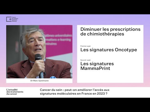 Cancer du sein, l'actualité des traitements du cancer, Cours de chimio 2023