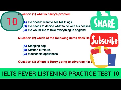 Ielts fever listening test 10 | What is Harry's problem