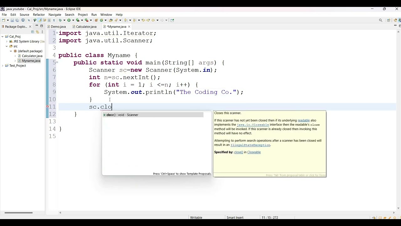 Java Code to Print Your Name N Times