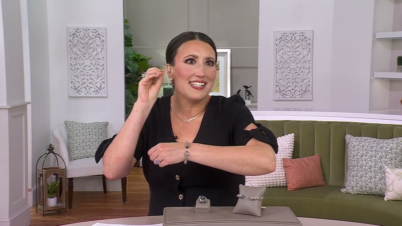 Artisan Crafted by Robert Manse Gemstone Frog Ring or Bangle, SS on QVC