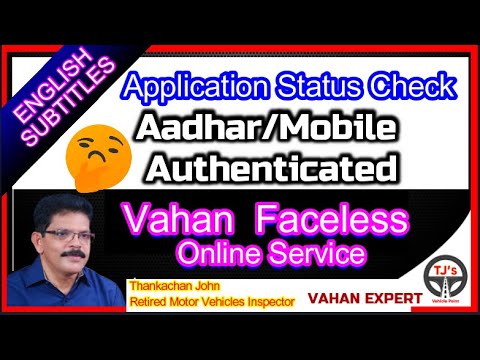 Must check Application Status-AaadharAuthenticated Parivahan Online Service
