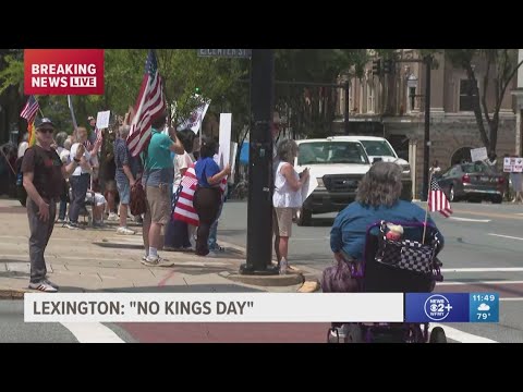 "No Kings" protests continue in downtown Lexington