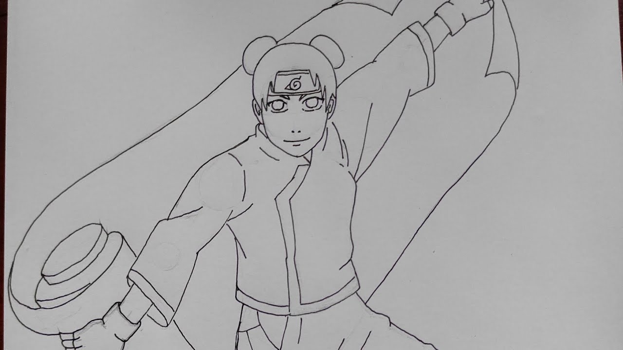 How to draw Tenten | Naruto