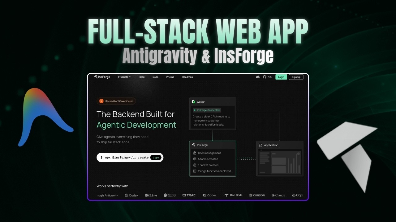 Build a Full Stack Web App in Minutes 🚀 (Antigravity + Insforge Tutorial)