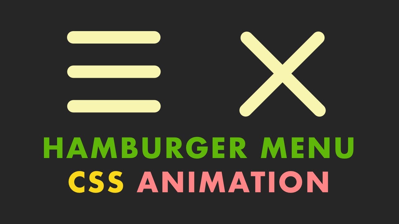 Easy Hamburger Menu Animation with HTML & CSS