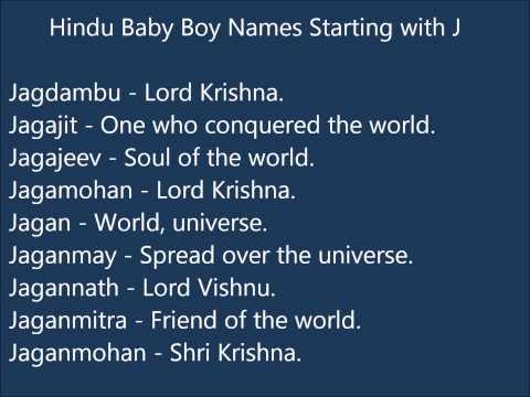 Indian Hindu Baby Boy Names J