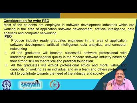 Lecture 22 : Mission and Vision, Program Educational Objectives (PEOs)