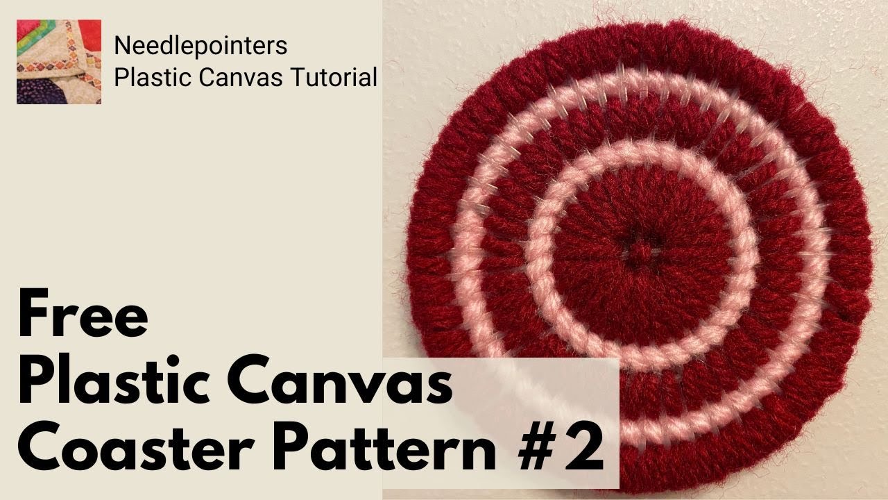 How to Stitch a Plastic Canvas Coaster Pattern #2 (Plastic Canvas Circle)