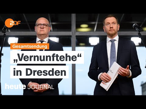heute journal vom 04.12.2024 Minderheitsregierung in Sachsen, Frankreichs Regierungssturz, Wahlkampf