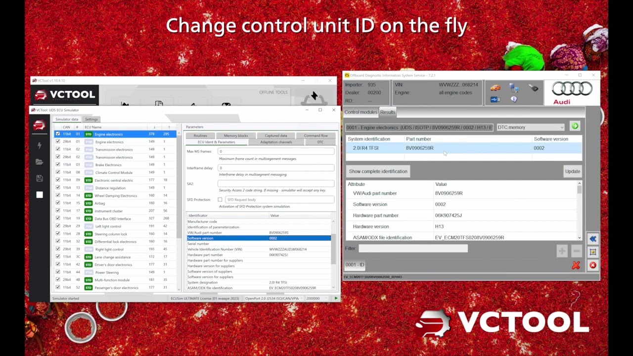 VCTool UDS ECU Simulator Demonstration