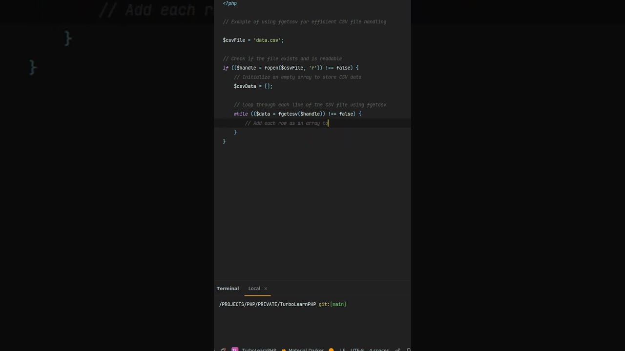How to efficiently read and process csv files in #php using fgetcsv? #php advanced file handling