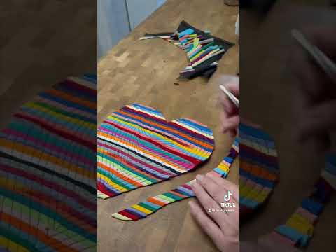 T-shirt upcycle experiment. Turning unwanted T-shirts into wearable art.