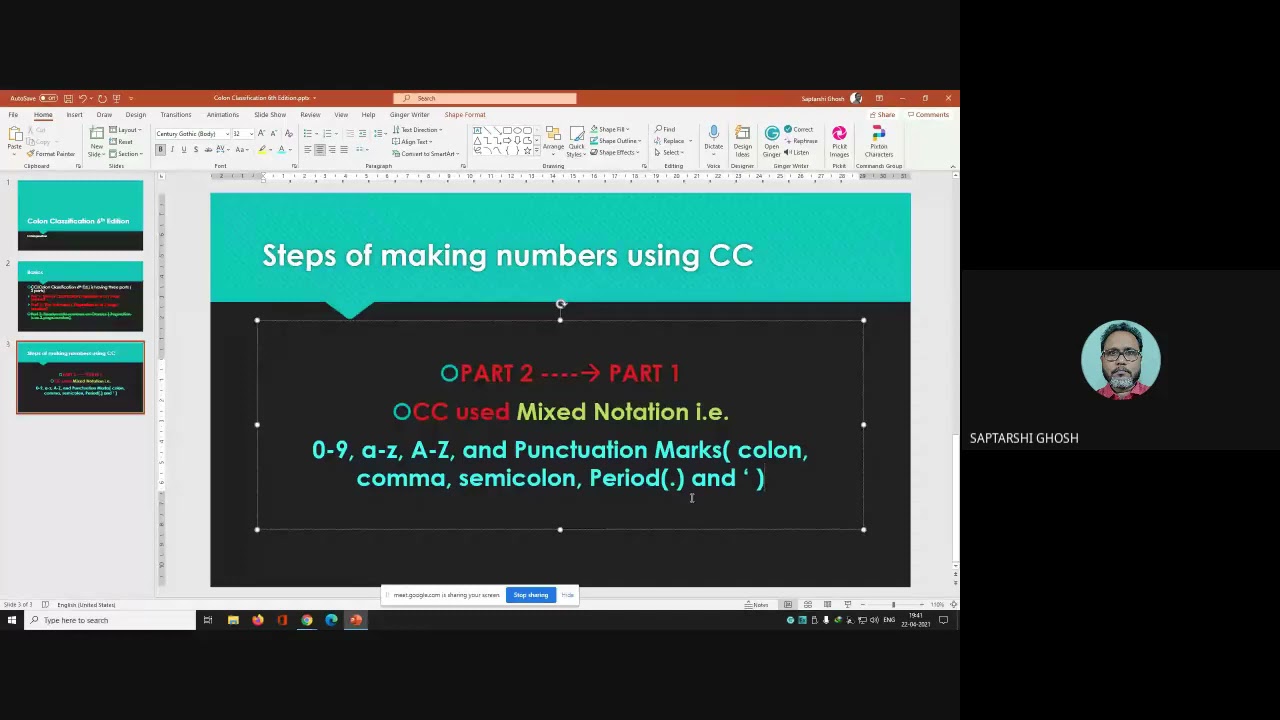 Colon Classification Part 1