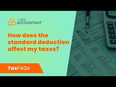 How does the standard deduction affect my taxes? - TaxFAQs