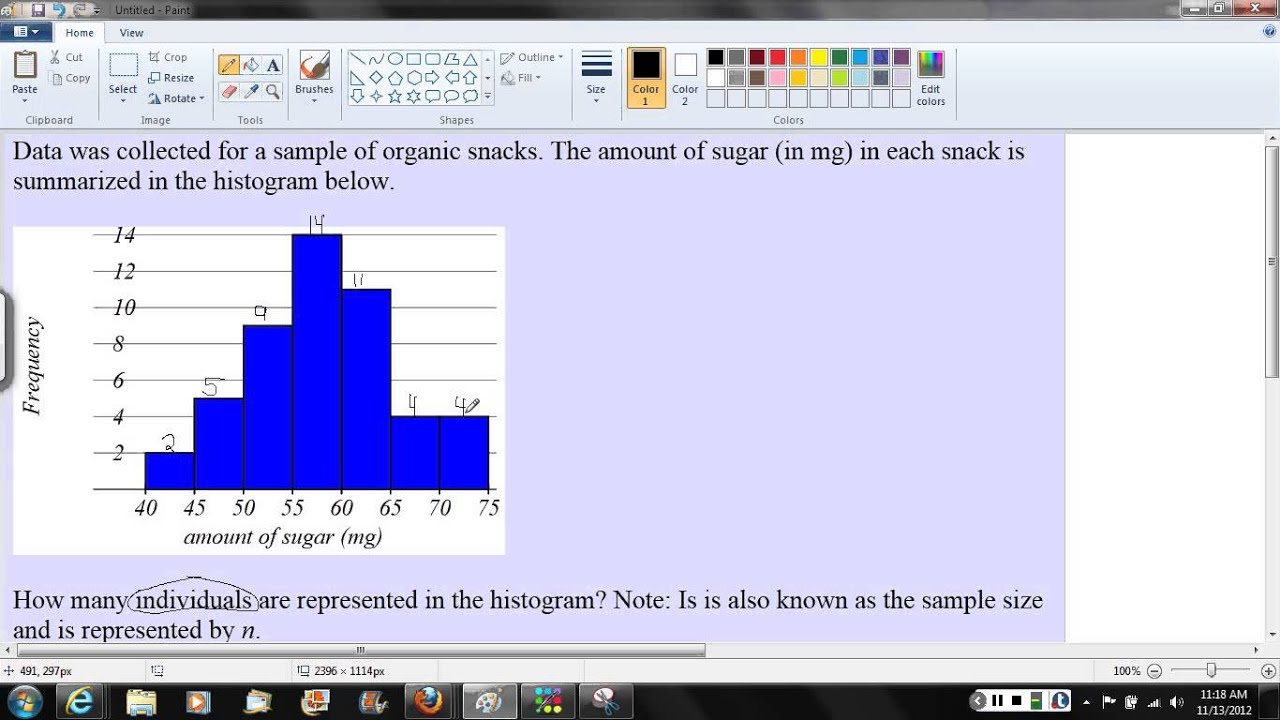 Histogram (find N)