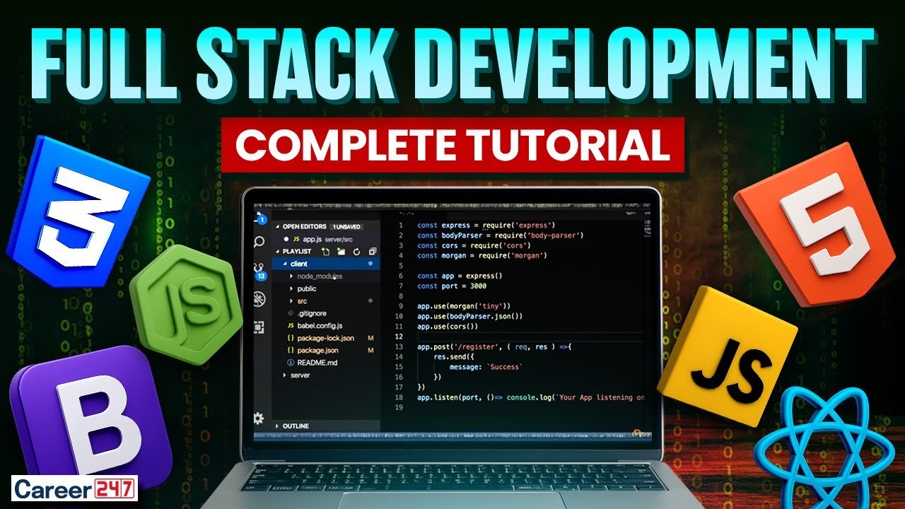 Full Stack Development Tutorial 2025 | Learn Web Development in 2025 with Projects | Career247