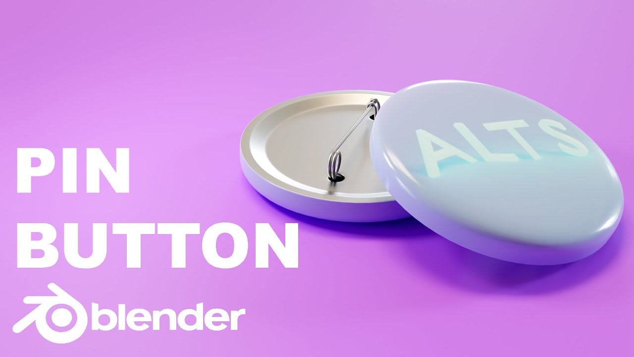 3D Modeling a Pin Button in Blender | Timelapse