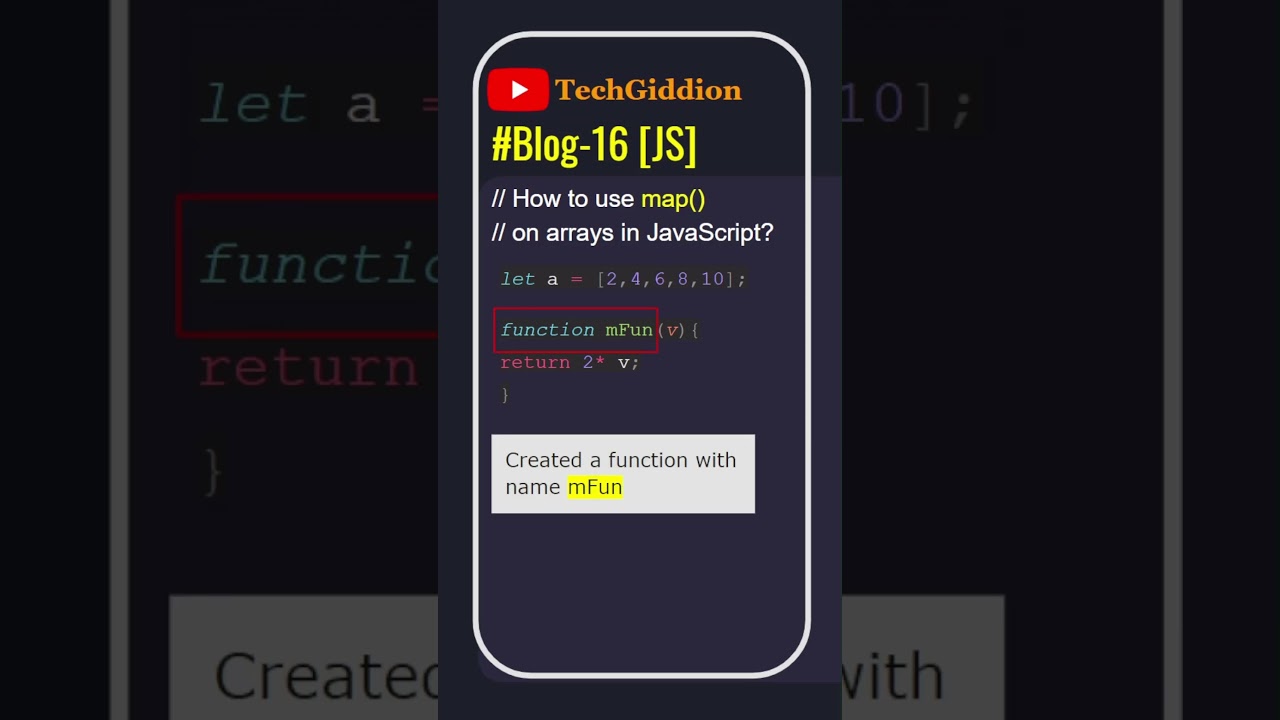 How to use array map method in JavaScript. #map #javascripttutorials #javascript  #shorts