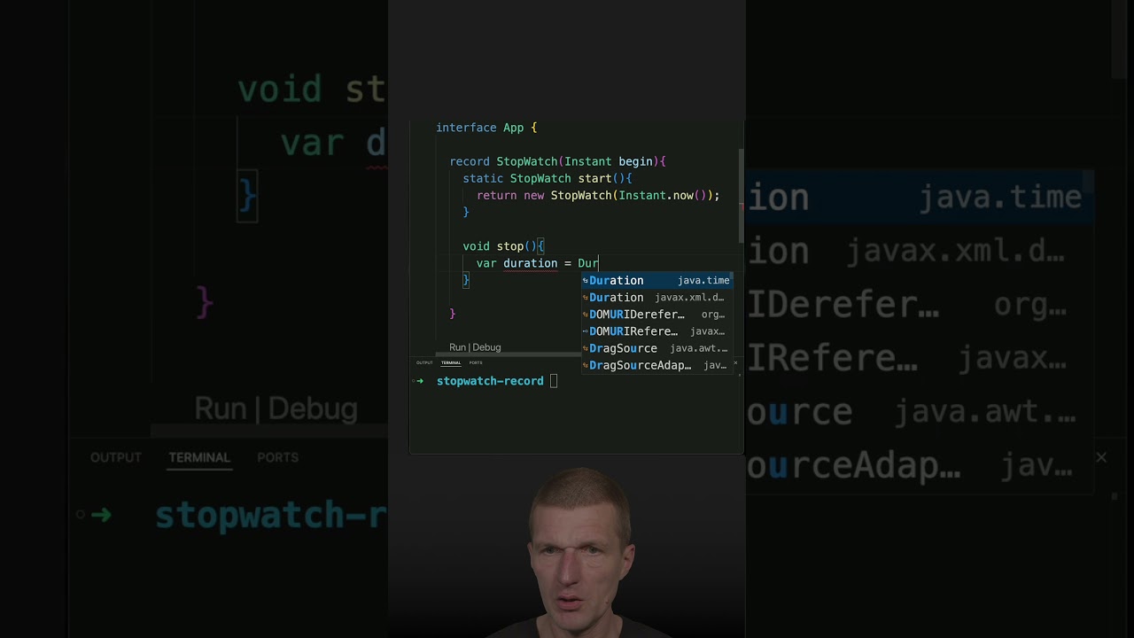 Record as Stopwatch #java #shorts #coding #airhacks