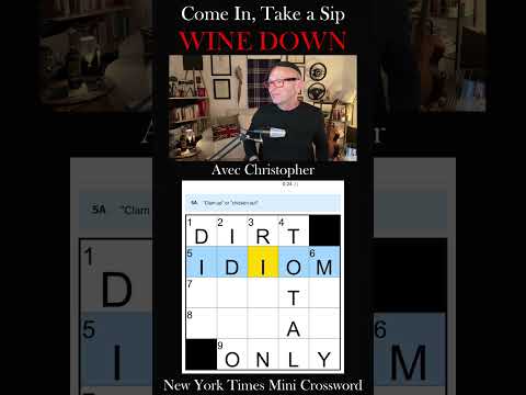 NYT Friday Mini Crossword!😅 Come in, Take a Sip, & Wine Down! Let's Solve Together! 🍷 #shorts