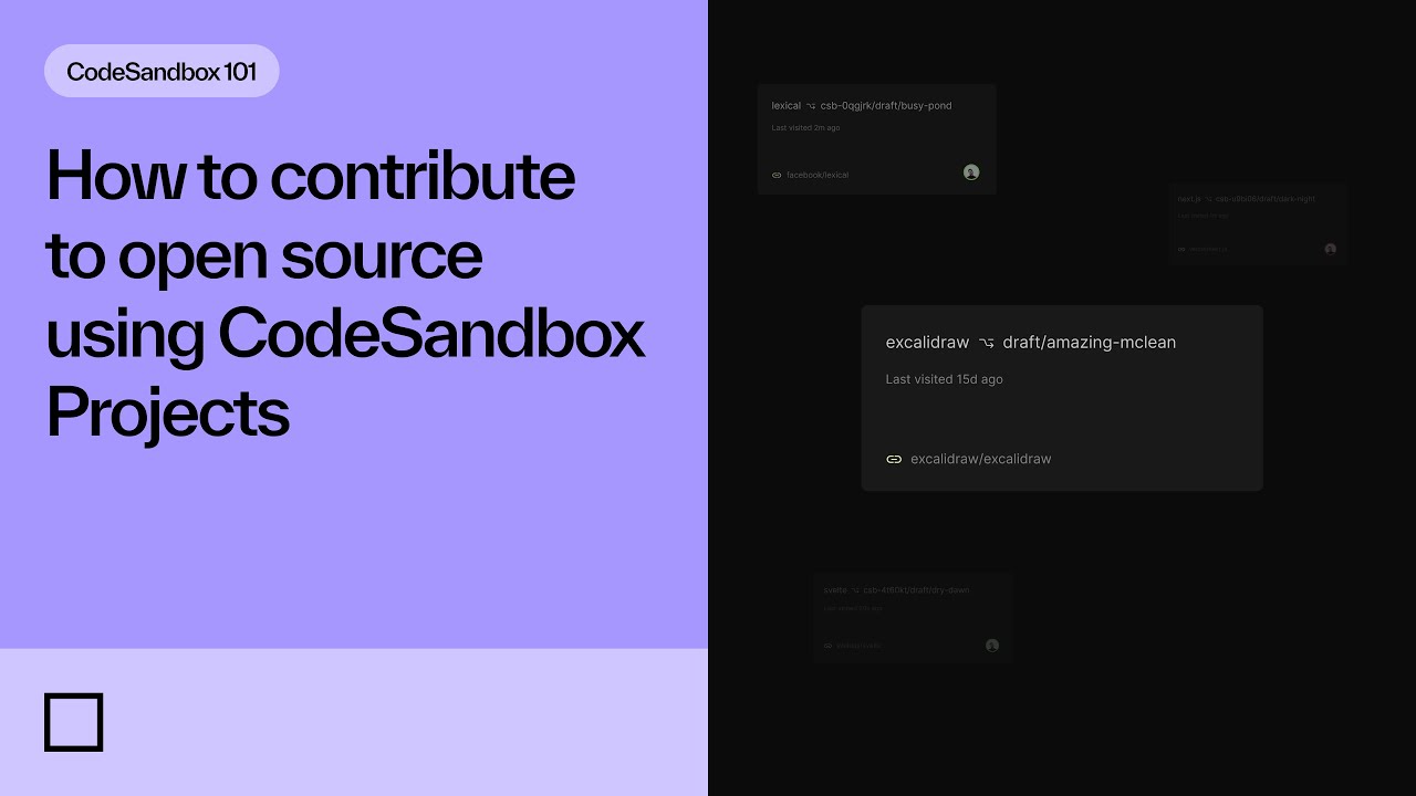 How to contribute to open source using CodeSandbox Projects