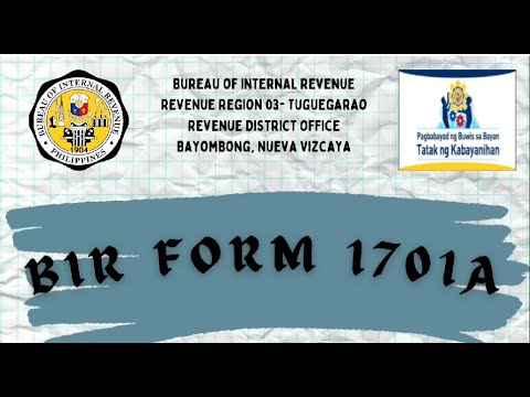 BIR Form 1701A | BIR BAYOMBONG